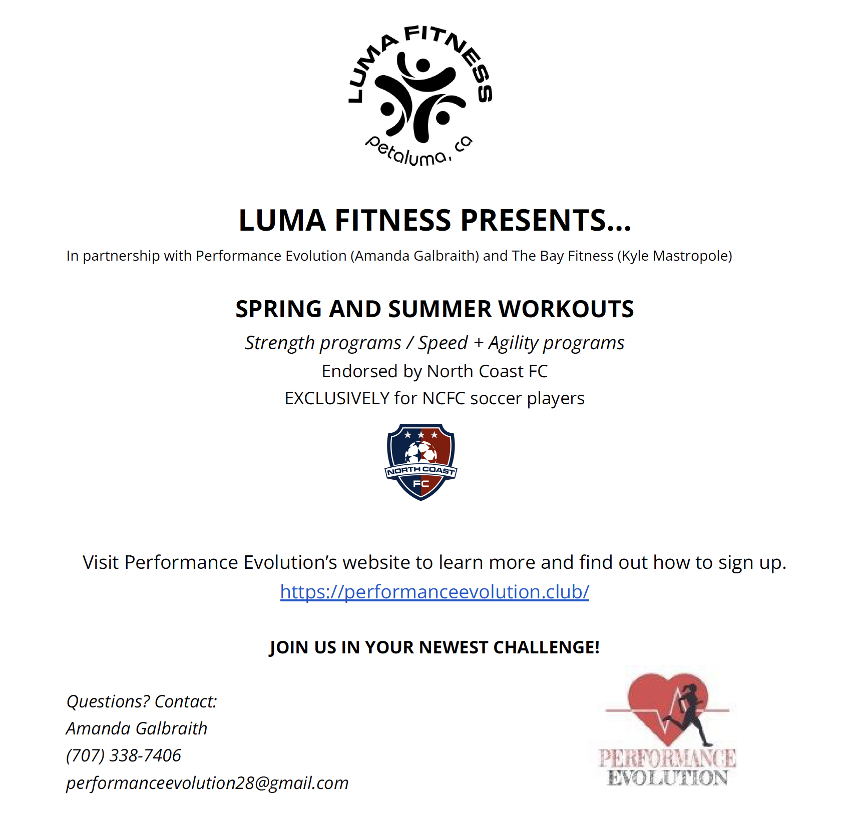 Luma Fitness Presents Spring and Summer Fitness Programs! - North Coast FC